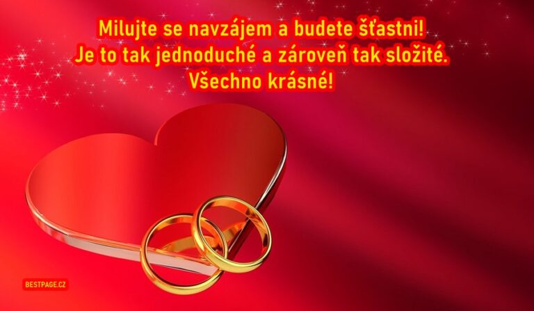 Přání ke svatbě obrázky s textem. Nejkrásnější blahopřání